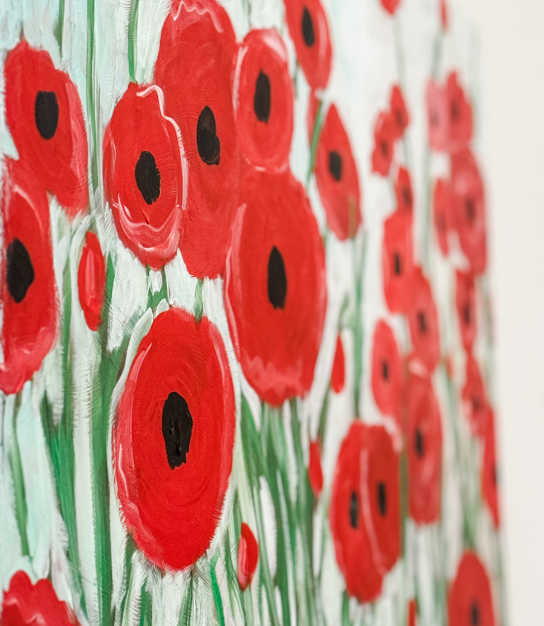 how to makeover a goodwill canvas with paint - Re-Fabbed