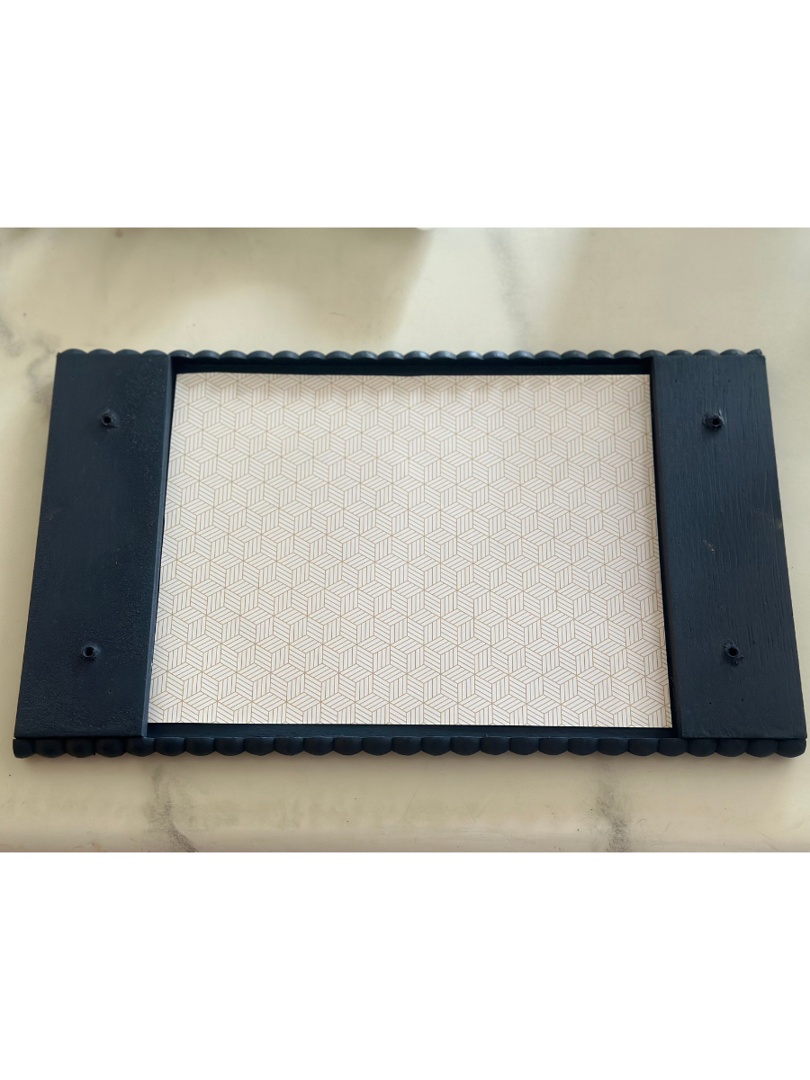 how to makeover dollar general tray using shelf liners - Re-Fabbed