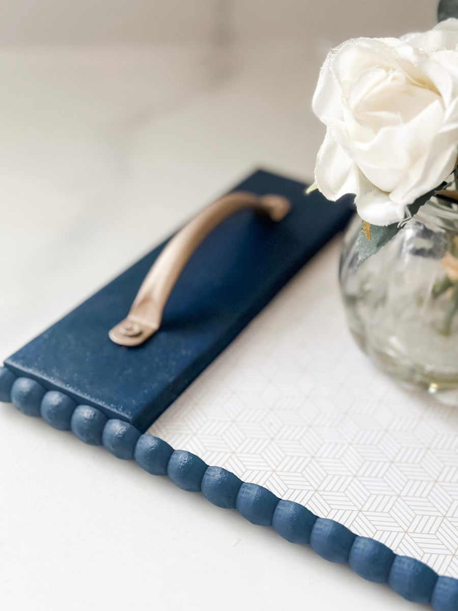 how to makeover dollar general tray using shelf liners - Re-Fabbed