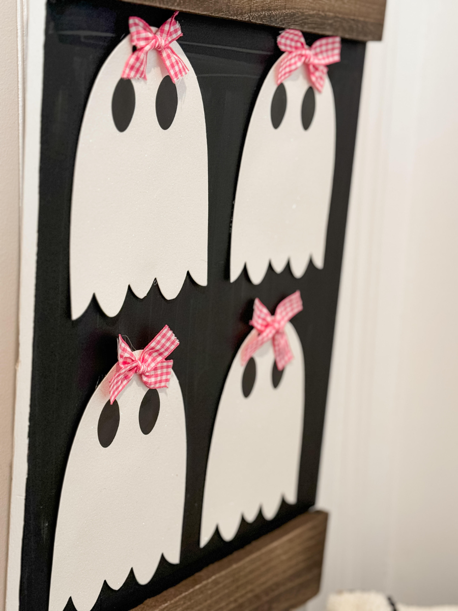 diy halloween decor using walmart ghost garland - Re-Fabbed