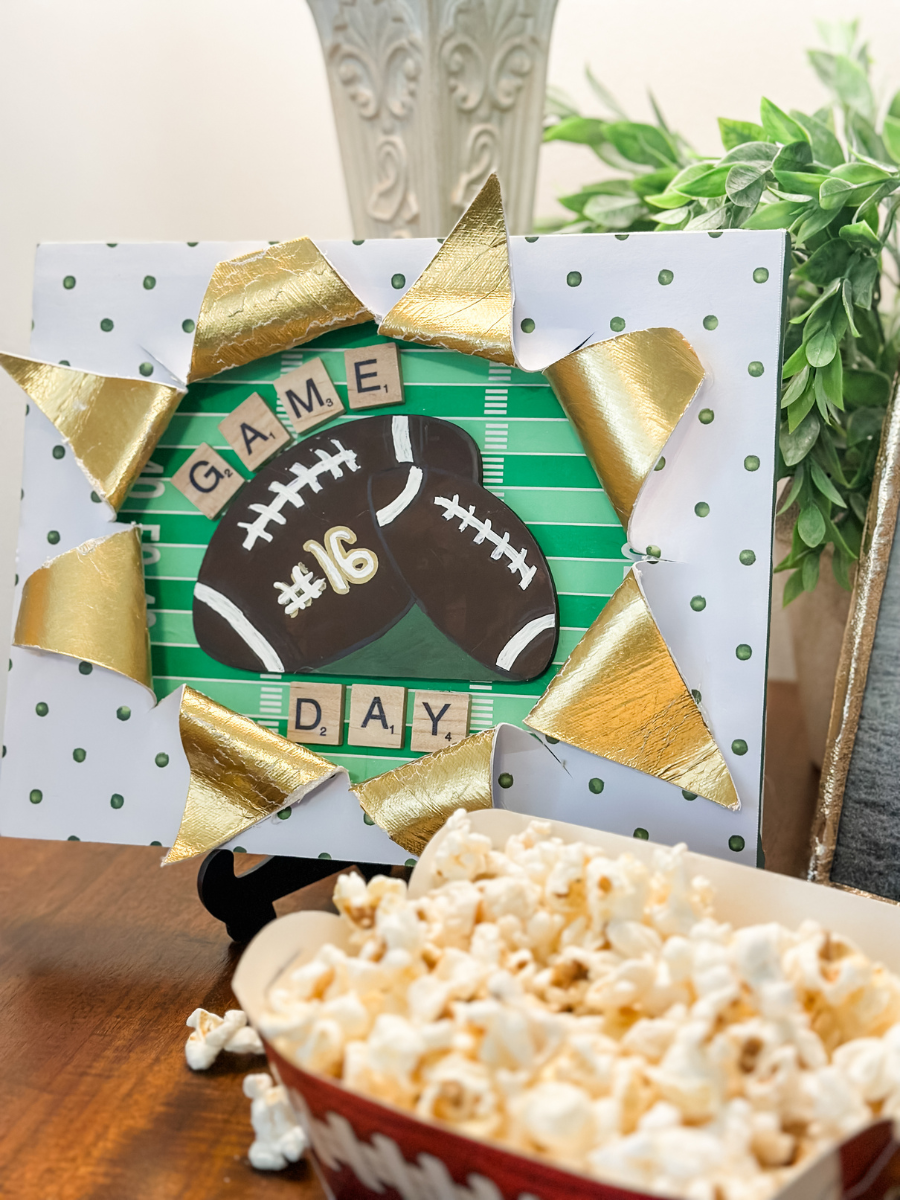 how to make the viral busted canvas - game day edition! - Re-Fabbed