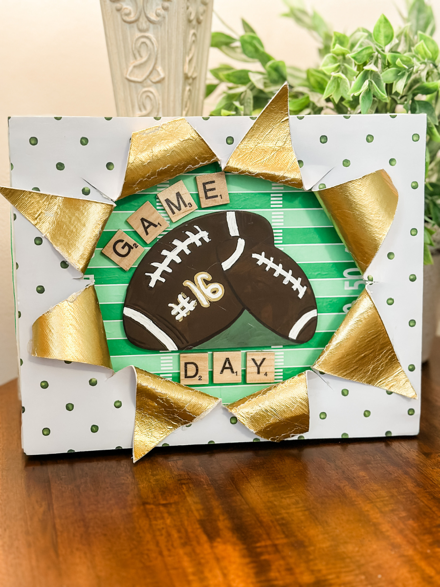 how to make the viral busted canvas - game day edition! - Re-Fabbed