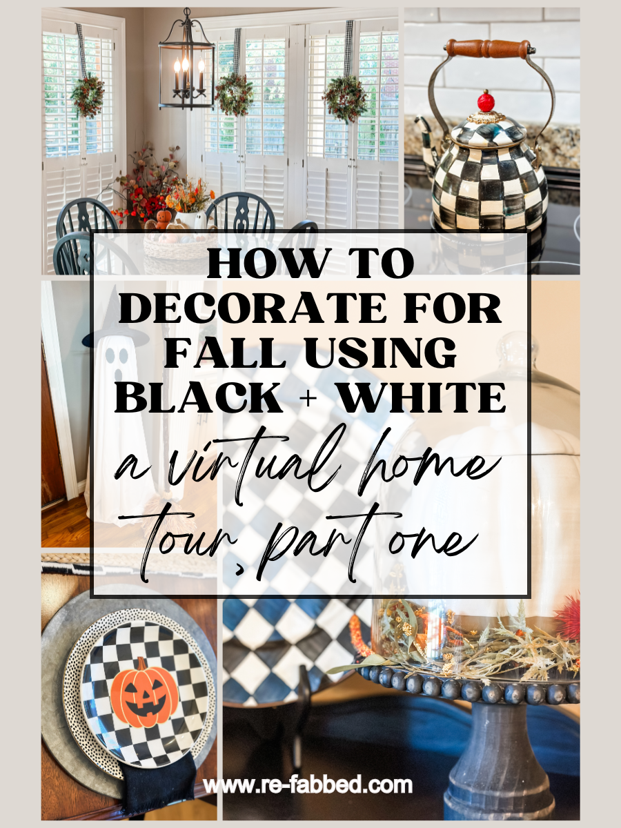 how to decorate for fall using black & white - a mayfield, ky home tour ...