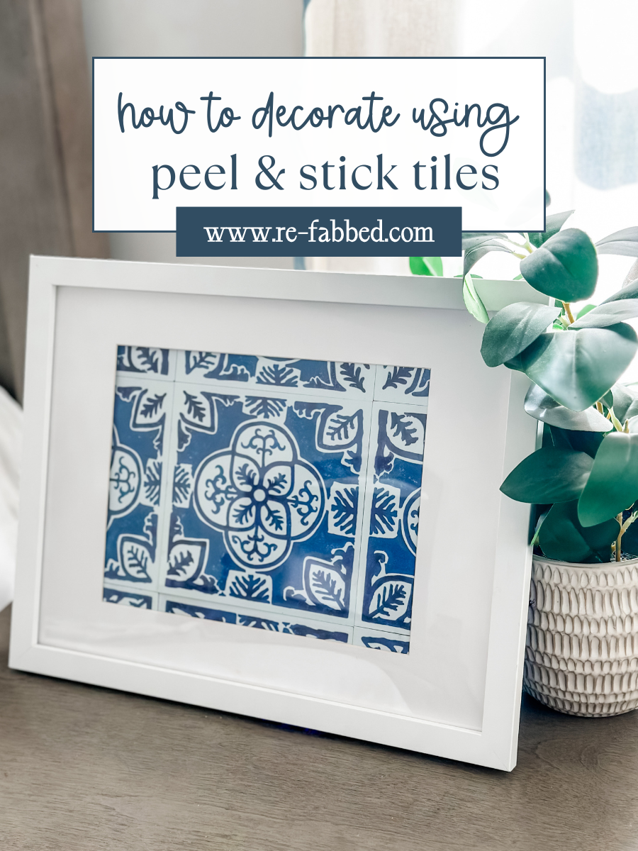 how to decorate using walmart peel and stick tiles - Re-Fabbed