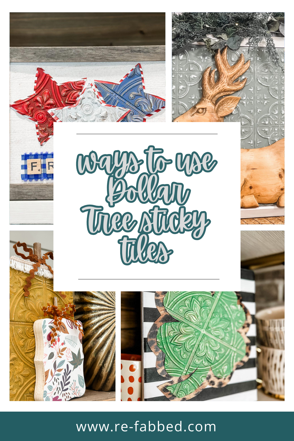 ways to use the viral dollar tree sticky tiles - Re-Fabbed