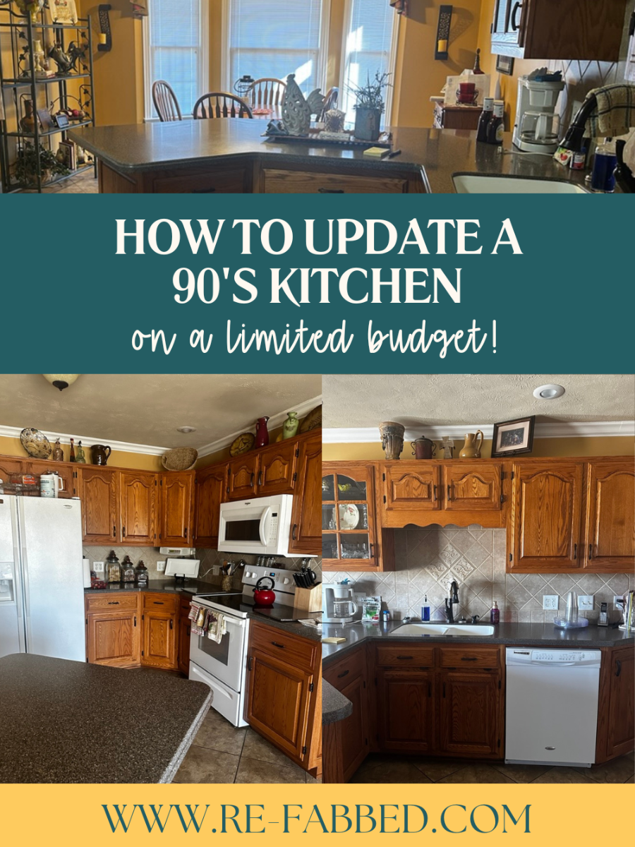 how to update a 90's kitchen on a limited budget - Re-Fabbed
