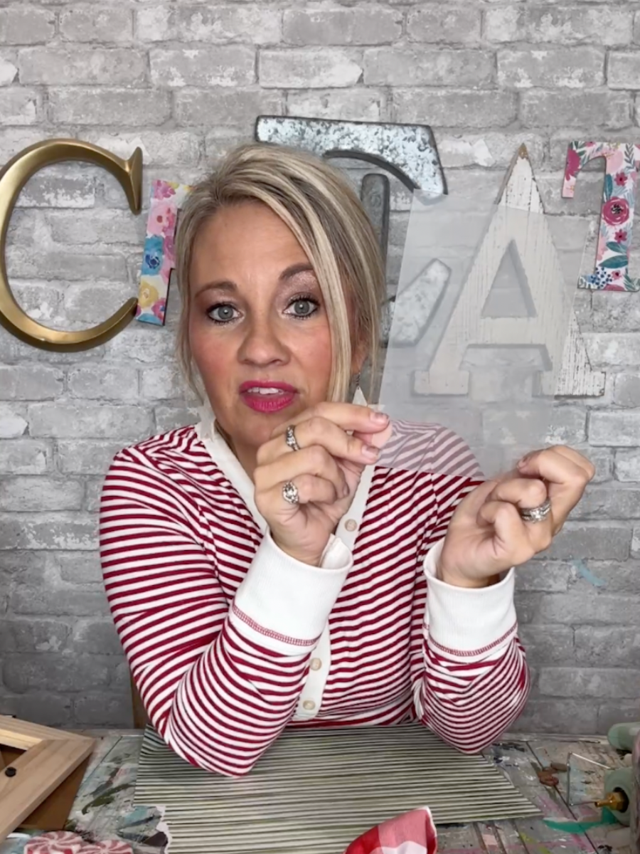 how to create a peppermint Christmas tree frame - Re-Fabbed