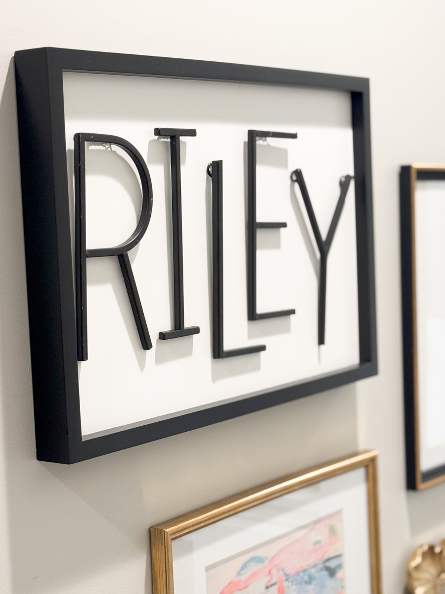 how to create the perfect name sign with Hobby Lobby letters - Re-Fabbed