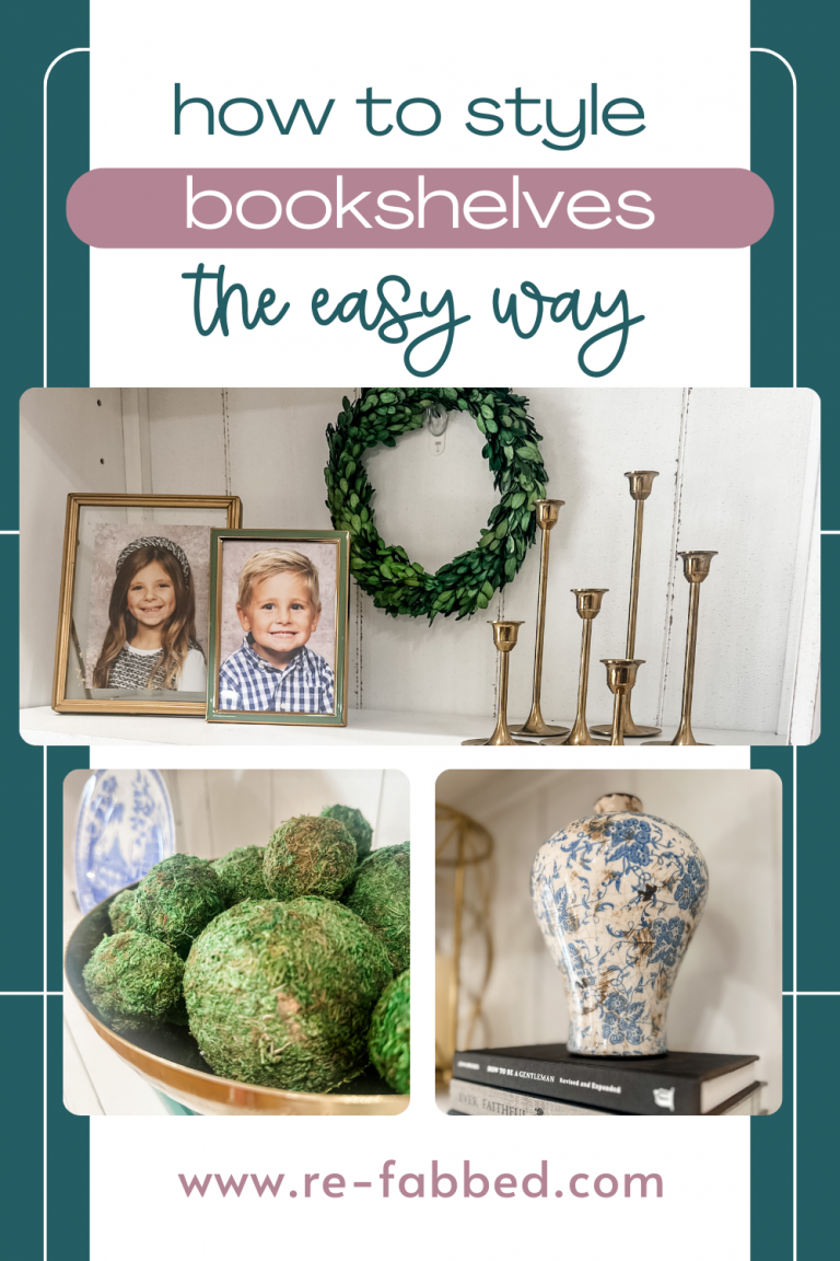 how to style bookshelves the easy way - Re-Fabbed