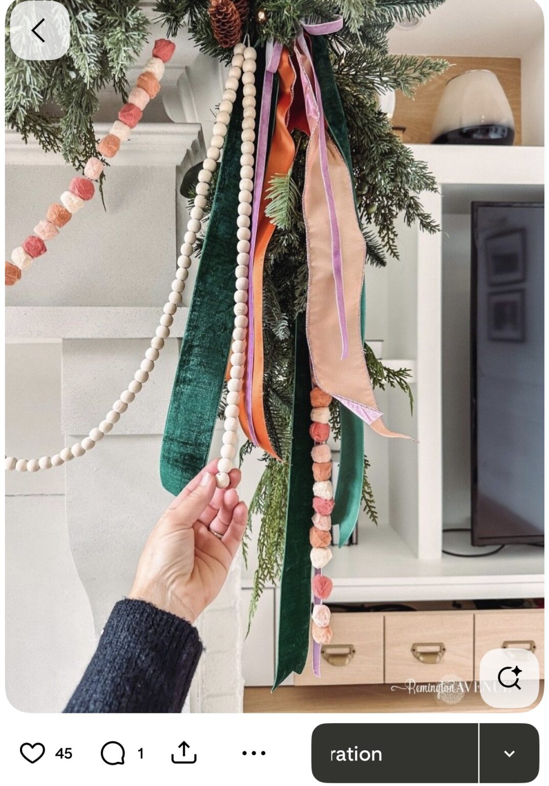 how to add ribbon bundles to your Christmas stockings - Re-Fabbed